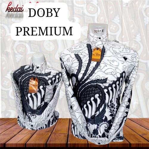 Jual Kemeja Batik Lengan Panjang Pria Doby Premium furing Hero,Bapak ...