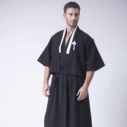 Jual Japan Traditional Kimono Montsuki Man Halloween Costume Kostum ...