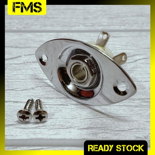 Jual ST Oval Cat Eyes Metal Plate Socket Stratocaster Female Input ...