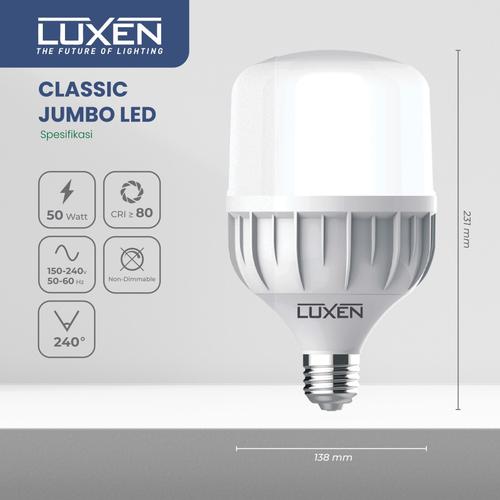 Jual Luxen Lampu LED CAPSULE Classic Jumbo 50 Watt Cahaya Putih dan ...
