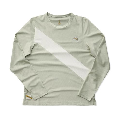 Jual Tracksmith Van Cortlandt Long Sleeve Tee. Women - Sage/Ivory, L ...