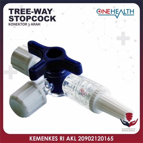 Jual OneHealth 3 Way Stopcock Konektor Three Selang Arah Sambungan ...