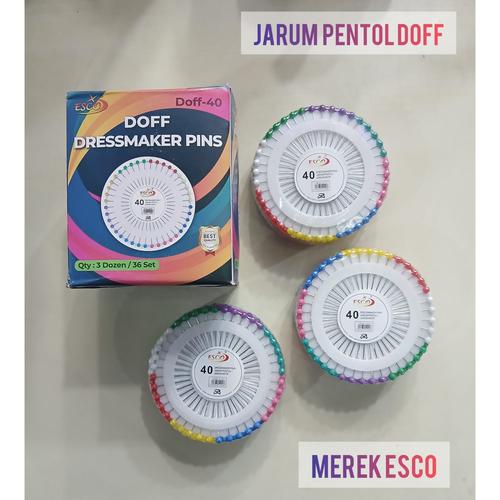 Jual JARUM PENTOL DOFF-40 DRESSMAKER PINS HARGA PER 1 LUSIN / 12 SET ...