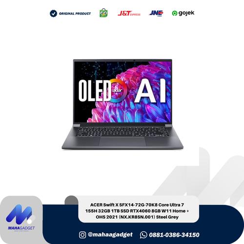 Jual ACER Swift X SFX14-72G-70K8 Core Ultra 7 155H 32GB 1TB SSD RTX4060 ...