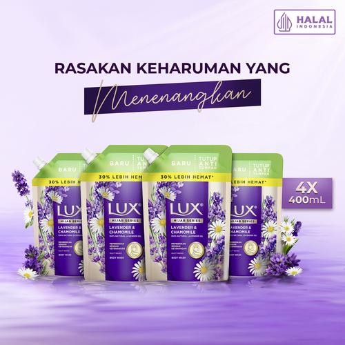Promo Lux Body Wash Hijab Lavender Chamomile Pouch - 400ml Multipack ...