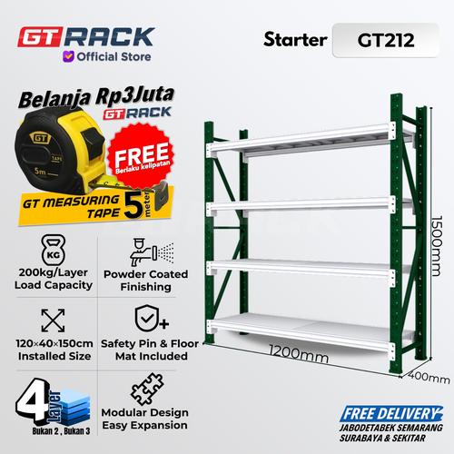 Promo RAK GUDANG BESI GT RACK GT212 MINI – WAREHOUSE RACK 200KG TINGGI ...