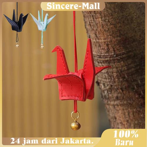 Jual Leather Origami Crane Handmade Diy Hiasan Gantung Mobil Origami Burung Bangau Kertas ...