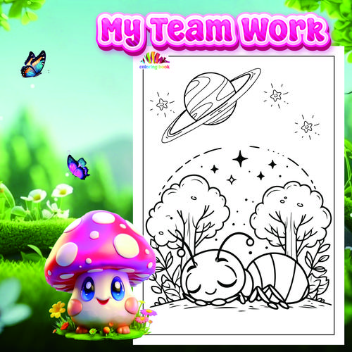 Jual KERTAS MEWARNAI / COLORING / KERTAS GAMBAR / SEMUT - SEMUT5, A4 ...