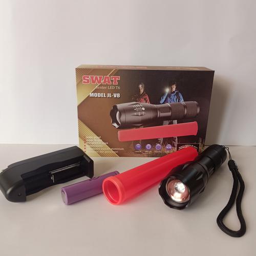 Jual Senter SWAT 1x Baterai Senter LED T6 Model JL V8 JIN LONG - Kota ...