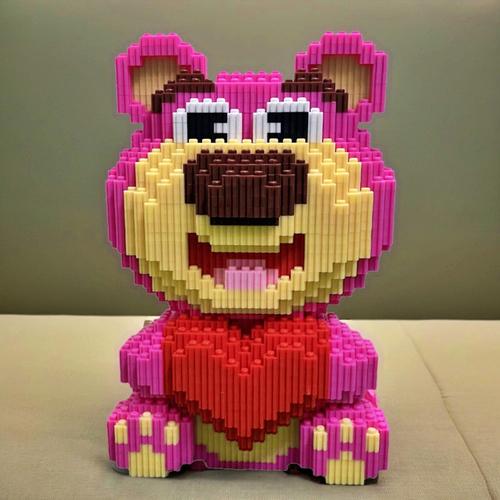 Jual Nano Blocks Bricks Lotso Bear Medium 3D Model Mainan Brick Blok ...