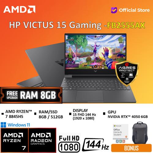 Promo HP Victus 15 Ryzen 7 8845HS RTX4050 6GB 8GB 512GB W11+OHS 15.6FHD ...