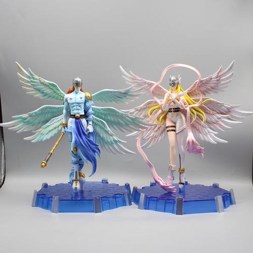 Jual [ Foto Asli ] Statue Digimon Angemon & Angewomon with LED ...
