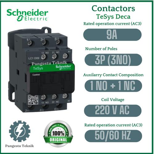 Jual (100% ORI) KONTAKTOR LC1D09M7 SCHNEIDER / CONTACTOR SCHNEIDER ...