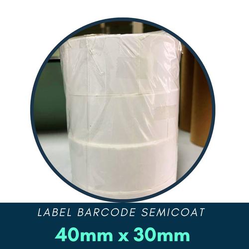 Jual Label Barcode SEMICOATED Uk. 40 X 30MM 2.500 pcs/roll - Jakarta ...