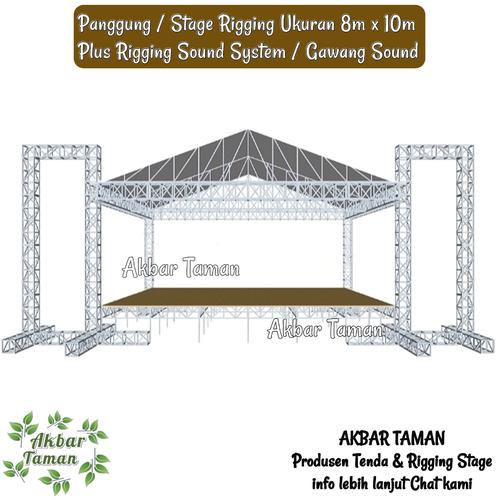 Jual Panggung Rigging 8m x 10m / Panggung Stage Rigging Paket Kumplit ...
