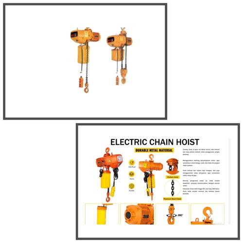 Jual Electric Chain Hoist 1 Ton x 12 Meter Double Chain Katrol Listrik ...