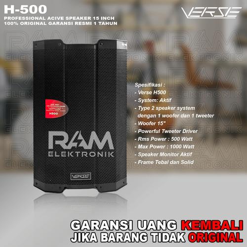 Jual Speaker Aktif 15 Inch Verse H500 | H 500 Original 1000 Watt MAX Harga 1 UNIT - Jakarta ...