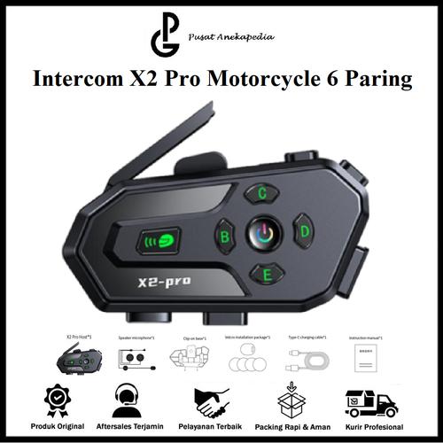 Jual Intercom X2 Pro Motorcycle Bluetooth Interkom Dengan 6 Pengendara ...