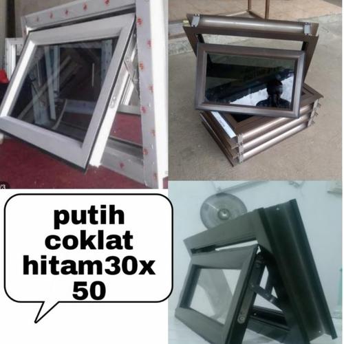 Jual jendela aluminium Boven 30x50 free palet kayu - putih kc es ...