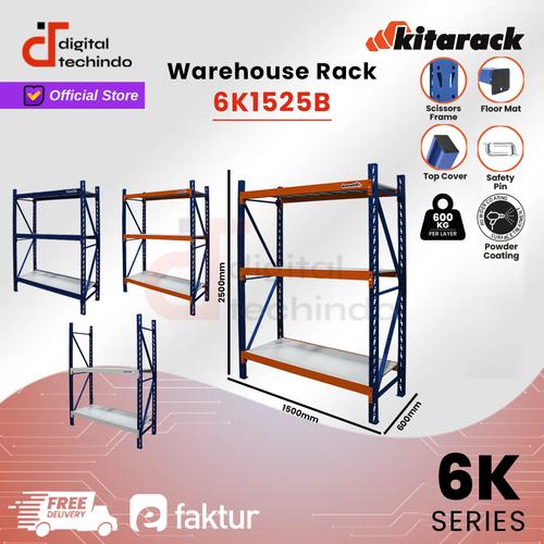 Promo Rak Gudang Besi 600kg /Layer Rack Gudang 2.5M Starter Rack P 1.5M ...
