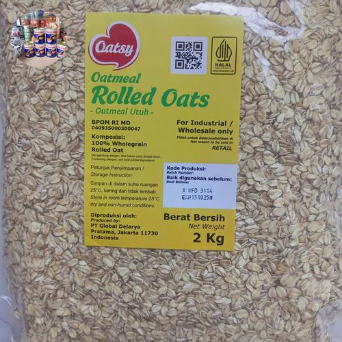 Jual Rolled Oat Oatsy Havermout 2kg / Rolled Oat Oatmeal / Rollat oat ...