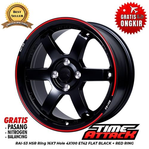 Jual Velg Mobil HSR Original RAI-S3 R16 Baut 4 x 100 Buat Honda Jazz ...