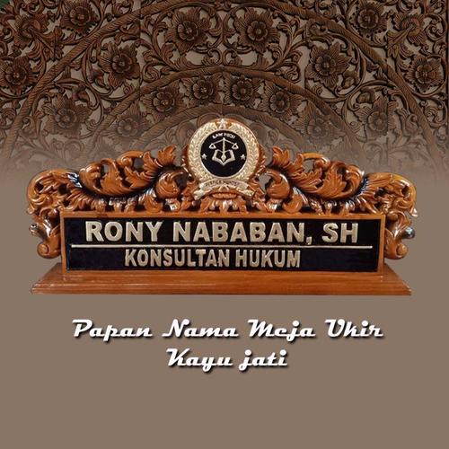 Promo Papan Nama / Papan Nama Meja Ukir / Papan Nama Advokat / Kayu ...