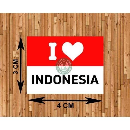 Jual Sticker / Stiker Pipi Muka Tangan Bendera Merah Putih I Love ...