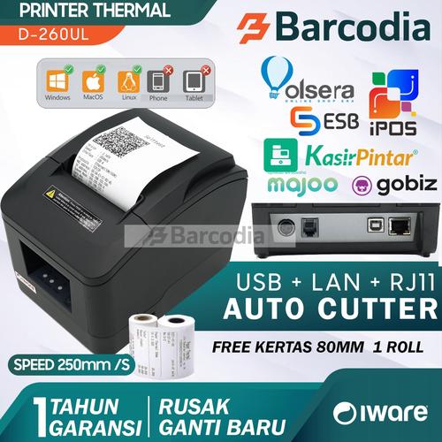 Promo PRINTER THERMAL 80MM AUTO CUTTER ANDROID USB LAN WIFI BLUETOOTH ...