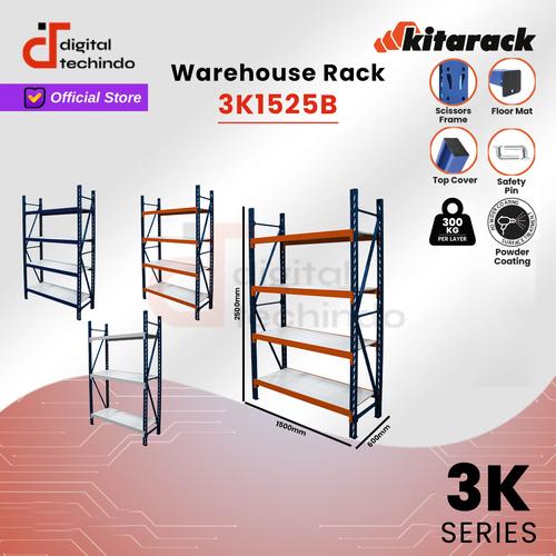 Promo Rak Gudang Besi 300kg /Layer Rack Gudang 2.5M Starter Rack P 1.5M ...