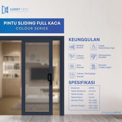 Jual PINTU SLIDING UPVC FULL KACA UPVC - Cream - Kota Tangerang - Luxey ...