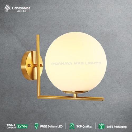 Promo Lampu Hias Dinding Indoor Bulat/Bola Kaca Minimalist Modern ...