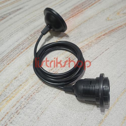 Jual Fitting Gantung Jerman E27 dengan Dobel Klem warna Hitam - Kabel 2 ...