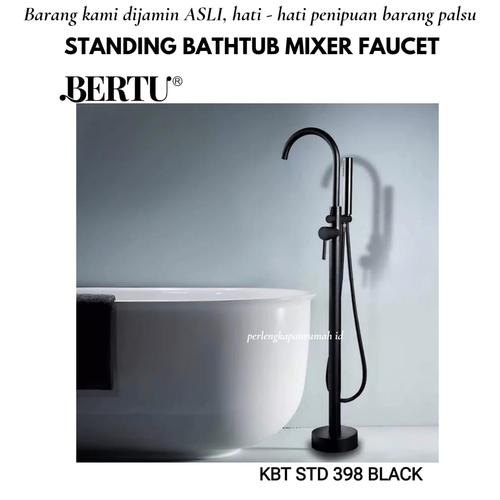 Jual KRAN BATHTUB STANDING BLACK HITAM KERAN MIXER PANAS DINGIN LANTAI ...