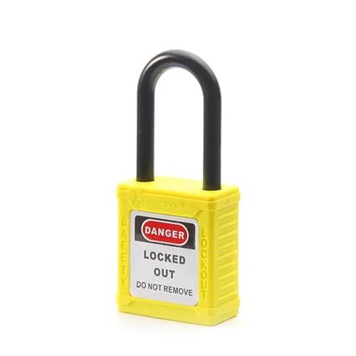 Jual Safety Padlock 38mm Nylon shackle Insulated Yellow / Kuning Gembok ...