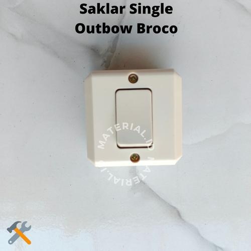 Jual Saklar Single Broco Outbow / Tempel Tembok Kayu 1 tombol pencetan ...