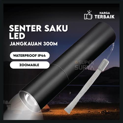 Promo Senter LED USB Mini 300m Rechargeable Flashlight Lampu Portabel ...