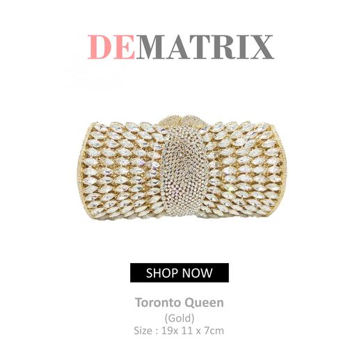 Promo Tas Pesta Wanita Gold Mewah Party Clutch Swarovski Crystal ...