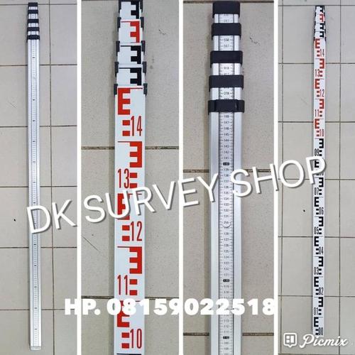 Jual Rambu Mistar Bak Ukur 7M7 Meter Levellingaluminium Staff 7 M ...