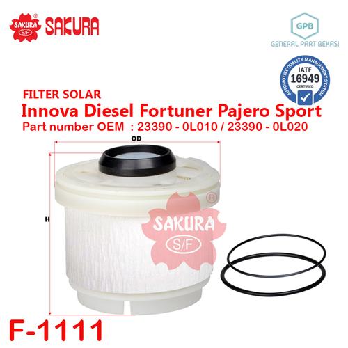 Jual Fuel Filter Solar Innova Diesel Fortuner Pajero Sport Sakura F ...