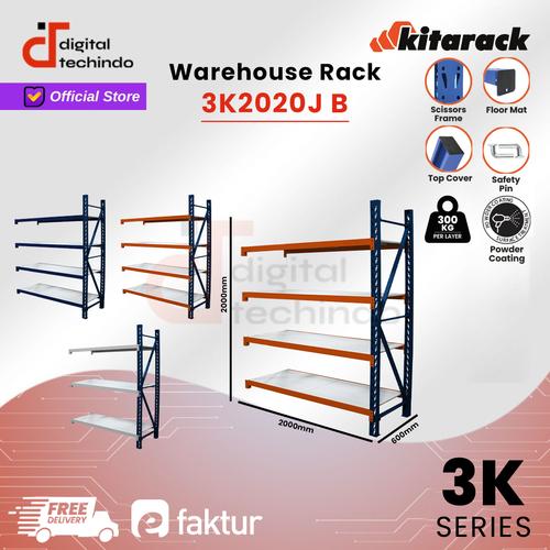 Promo Rak Gudang Besi 300kg per Layer Rack Gudang 2 Meter Jointer Rack ...