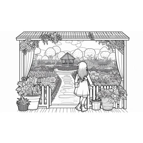 Jual Lembar mewarnai gambar pemandangan alam A4 - coloring page ...