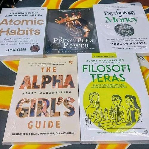 Jual paket 5 buku atomic habits the principles of power the psychology of money the alpha Girls ...