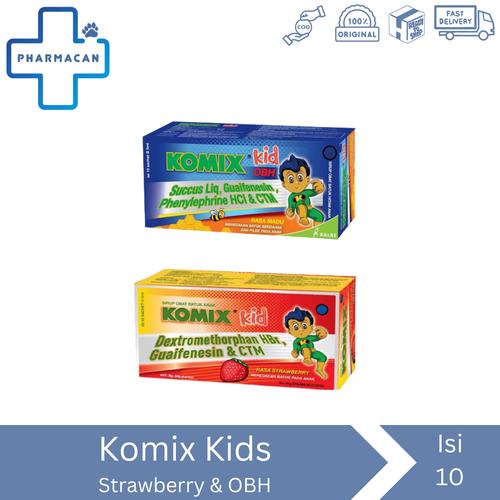 Jual Komix Kid Obat Batuk & Batuk Berdahak | Varian Strawberry & OBH ...