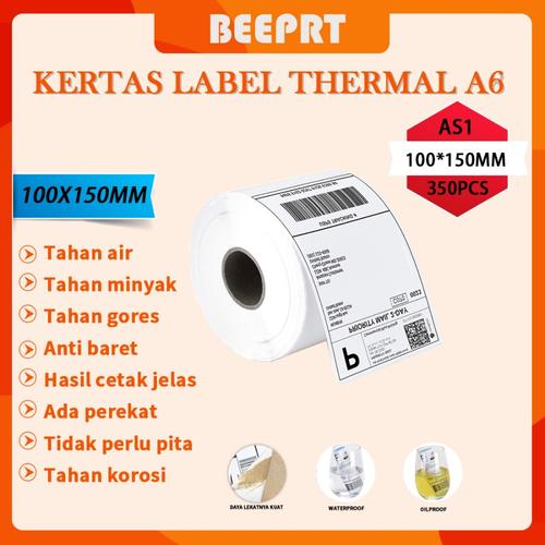 Jual Kertas Label Resi A6-500 Lembar, Kertas Printer Thermal Resi ...