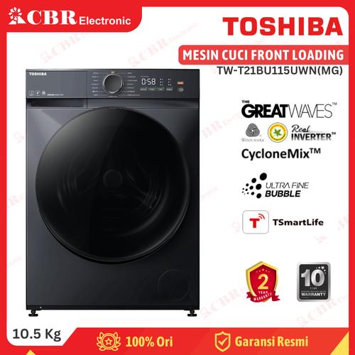 Jual Mesin Cuci TOSHIBA 10.5 KG Front Loading TW-T21BU115UWN (MG) - Kota Batam - CBR Elektronik ...