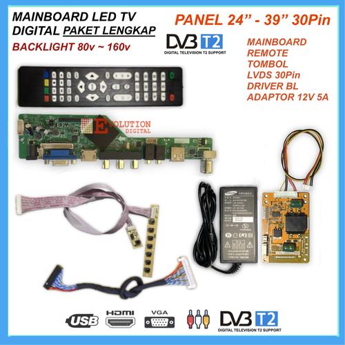 Jual Mainboard LED TV Universal Digital DVBT2 Panel 24"-39" 30pin - BL ...