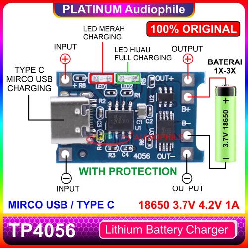 Jual TP4056 Lithium Li-ion 18650 Baterai Charger Protection Modul BMS ...