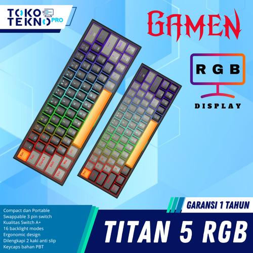 Jual Gamen Titan III / 3 RGB Mechanical Gaming Keyboard - TitanV RGB Blck, Blue Switch - Jakarta ...