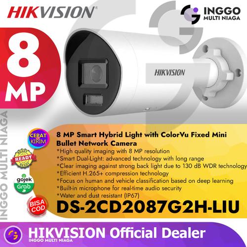 Jual HIKVISION DS-2CD2087G2H-LIU 8MP ColorVu Dual Light / Hybrid Light Audio IP Camera CCTV ...